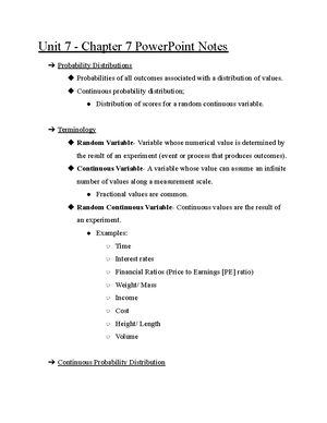 Unit 7 - Chapter 7 Power Point Notes - Unit 7 - Chapter 7 PowerPoint ...