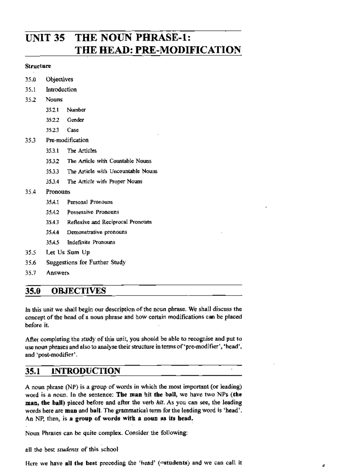 language and linguistics - ####### UNIT 35 THE. NOUN PHRASE-1 ...