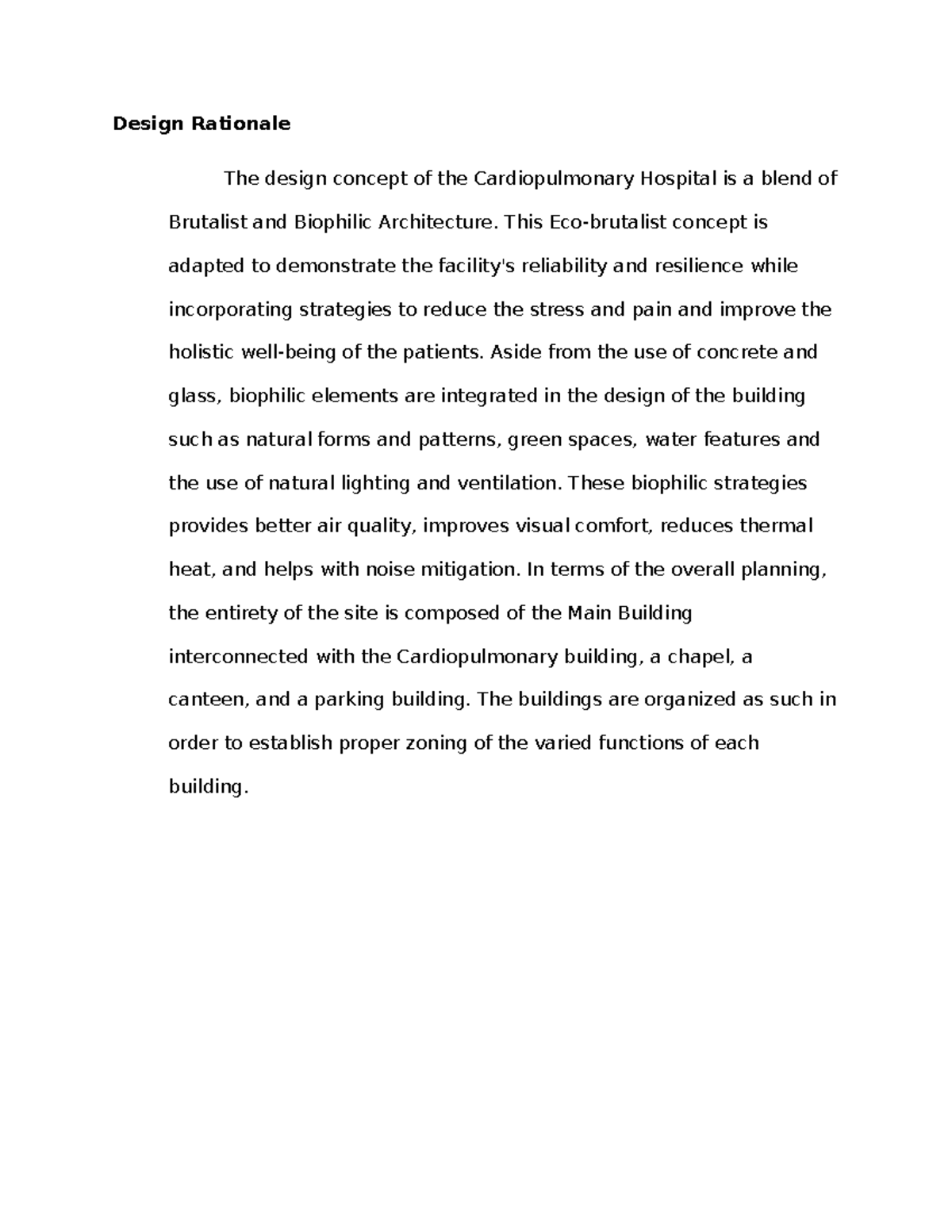 Design Rationale - Design Rationale The design concept of the ...