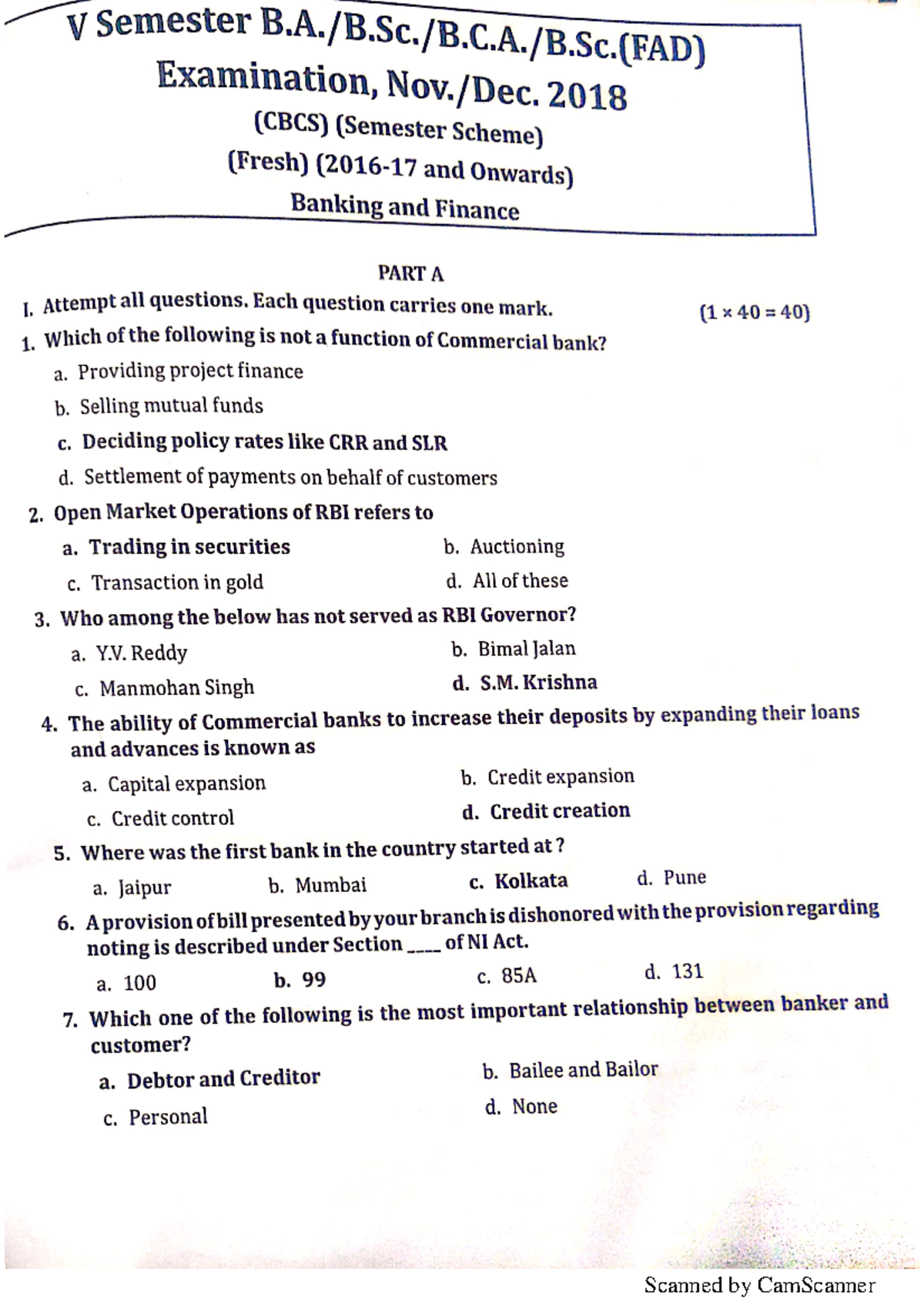 Old question paper - Notes for exams. Very important notes. Easy to ...