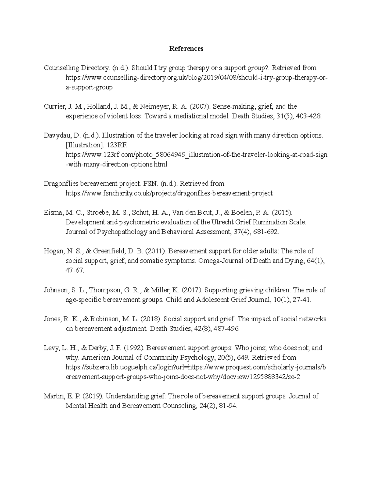 Group Topic Group References - References Counselling Directory. (n ...