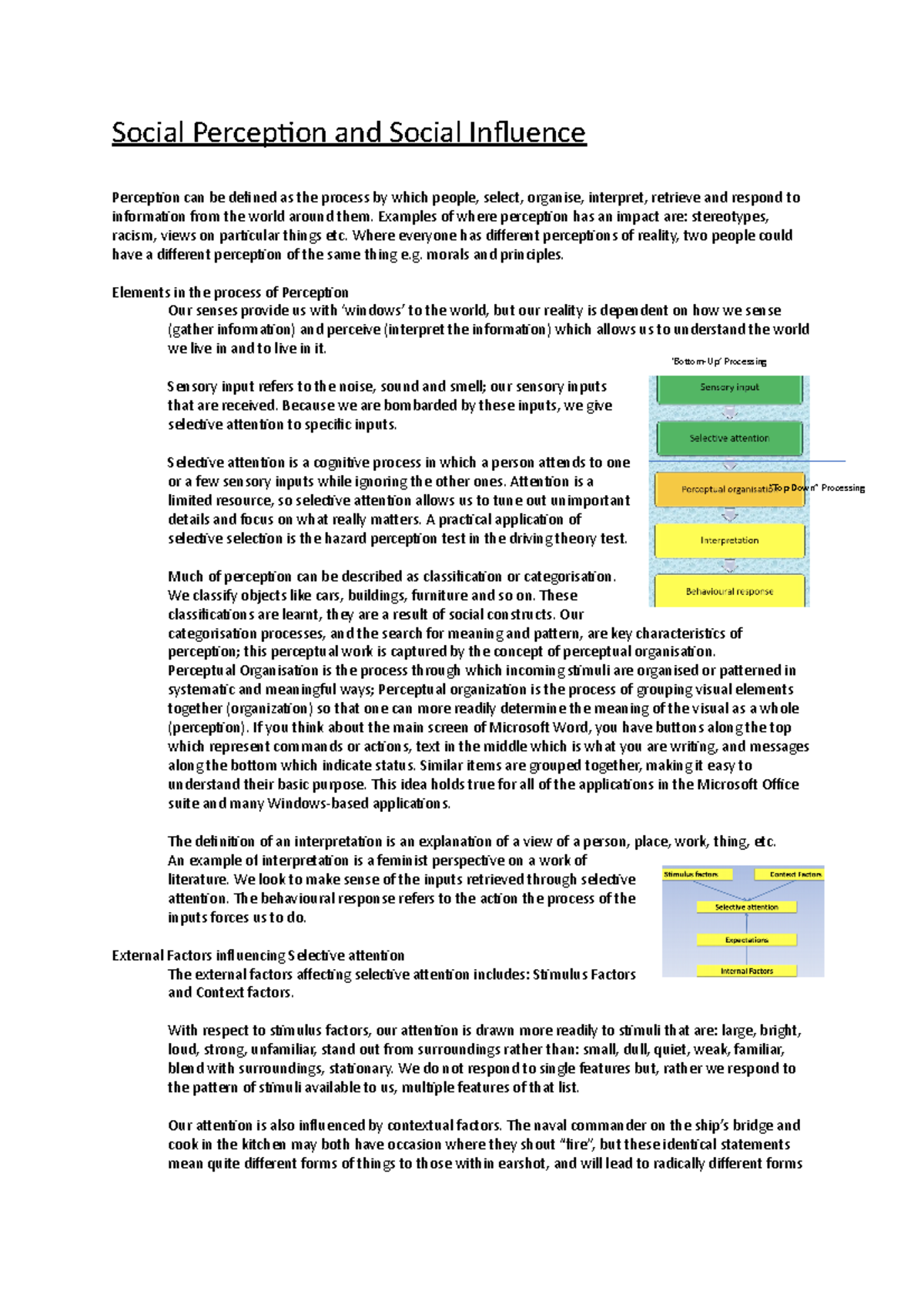 9 - Perception and Social Influence - Social Perception and Social ...