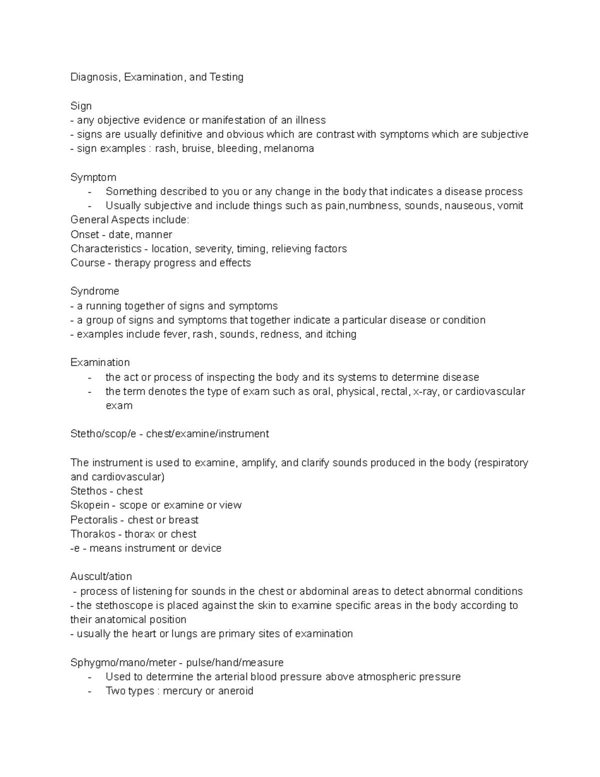 Body,Diagnosis,Equipment, Instruments, and Treatments Pt. 2 - Diagnosis ...