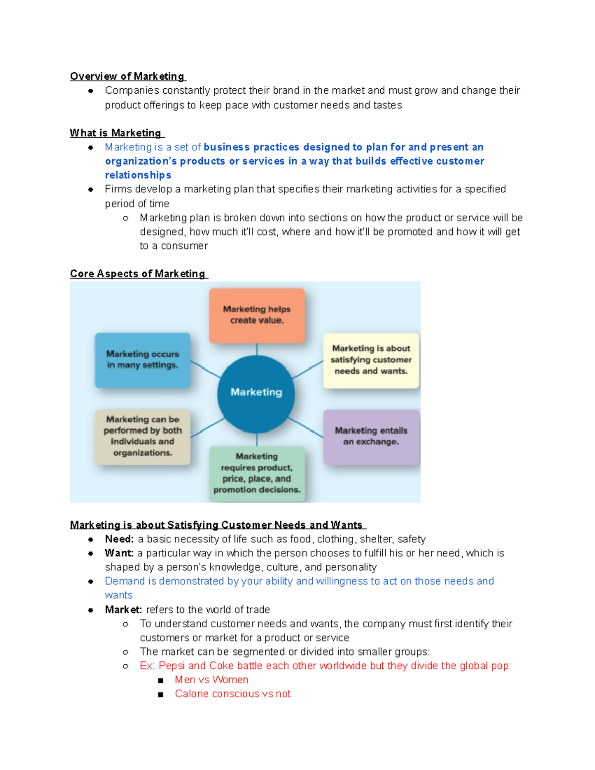 Chapter 1 Overview of Marketing - Overview of Marketing Companies ...