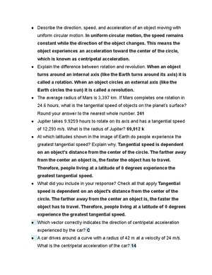 Introduction to Motion Assignment - Recall the previous question and ...