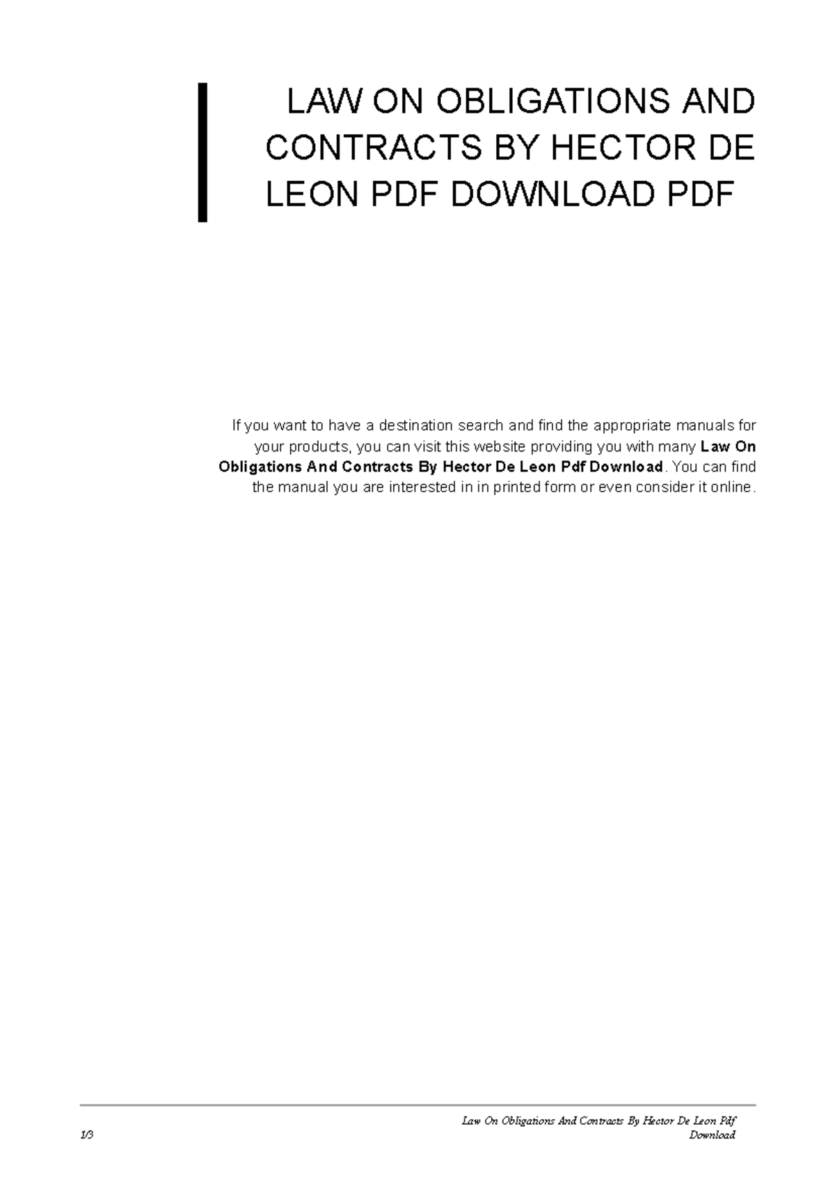 Inbound 8755979989212772525 - Law On Obligations And Contracts By ...