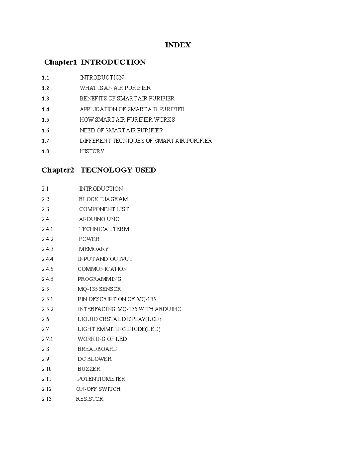 Synopsis FINA; - PRACTICAL - INDEX Chapter1 INTRODUCTION 1 INTRODUCTION ...