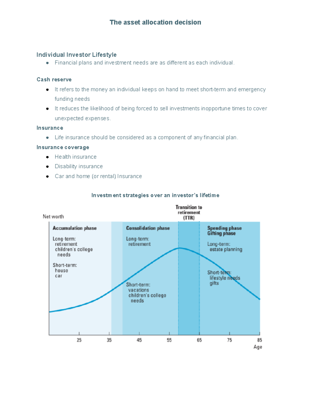 The asset allocation decision - The asset allocation decision ...