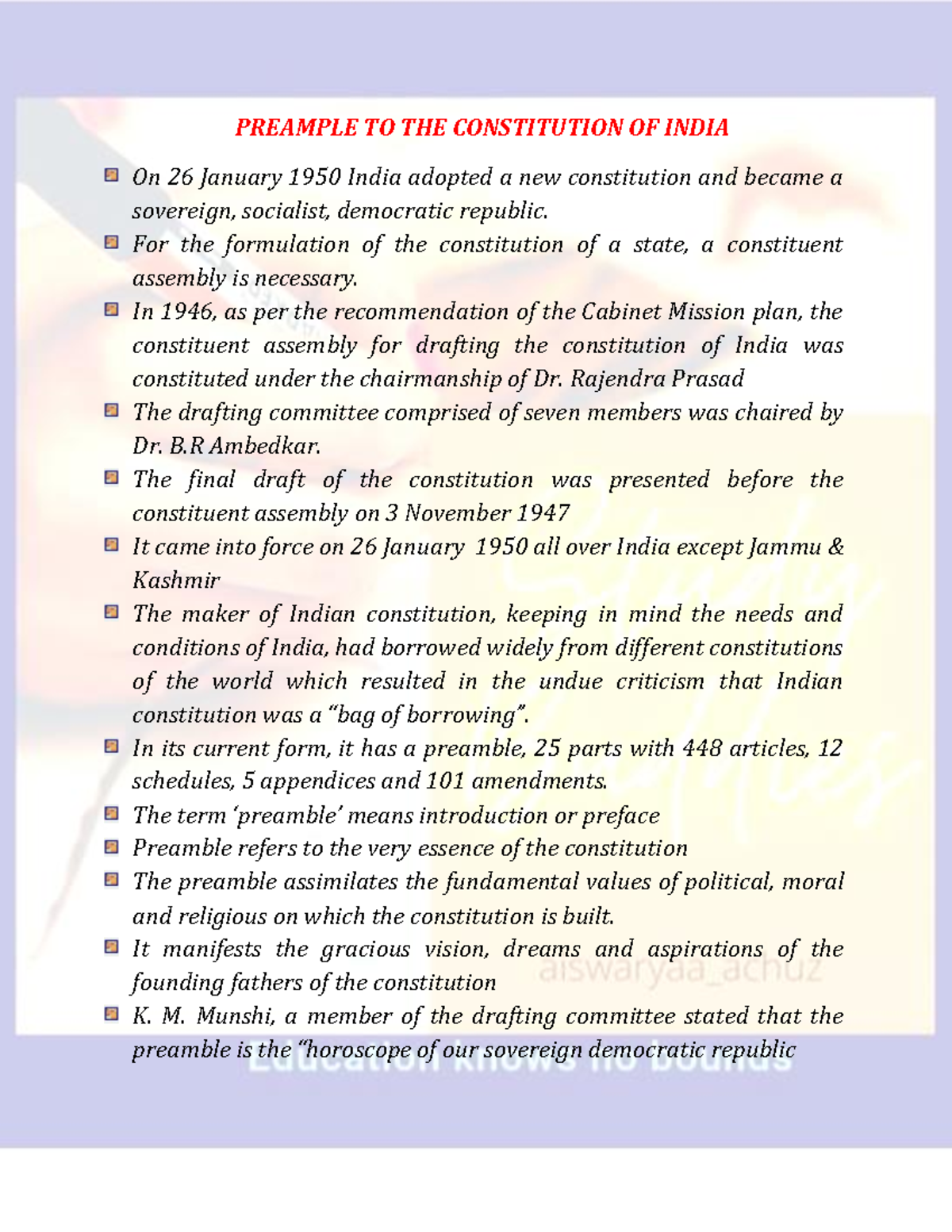 5 6118217506273364005 - PREAMPLE TO THE CONSTITUTION OF INDIA On 26 ...