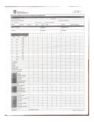 HOJA Enfermeria IMSS - Formato de hoja de enfermería listo para ...