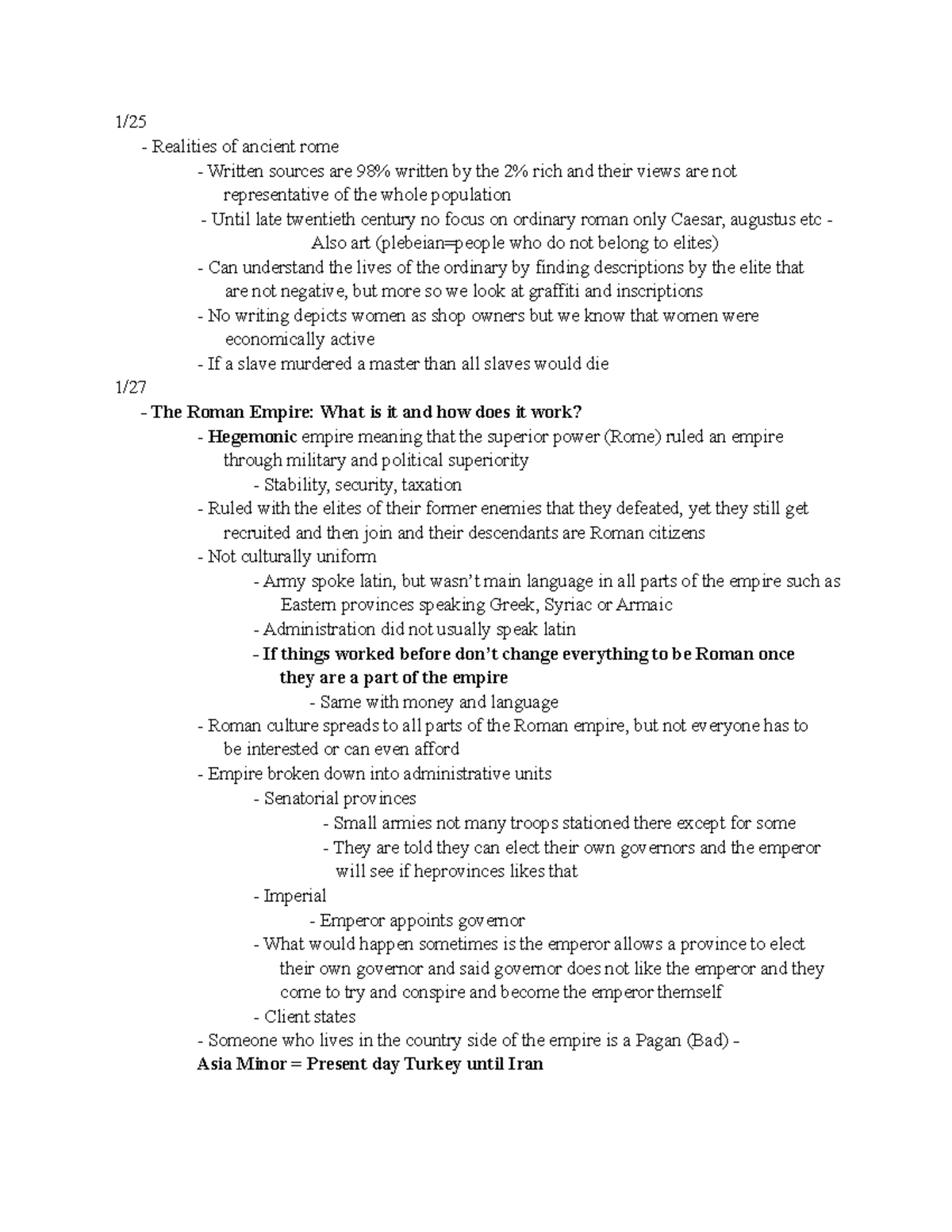 History of Rome Notes - 1/ Realities of ancient rome Written sources ...