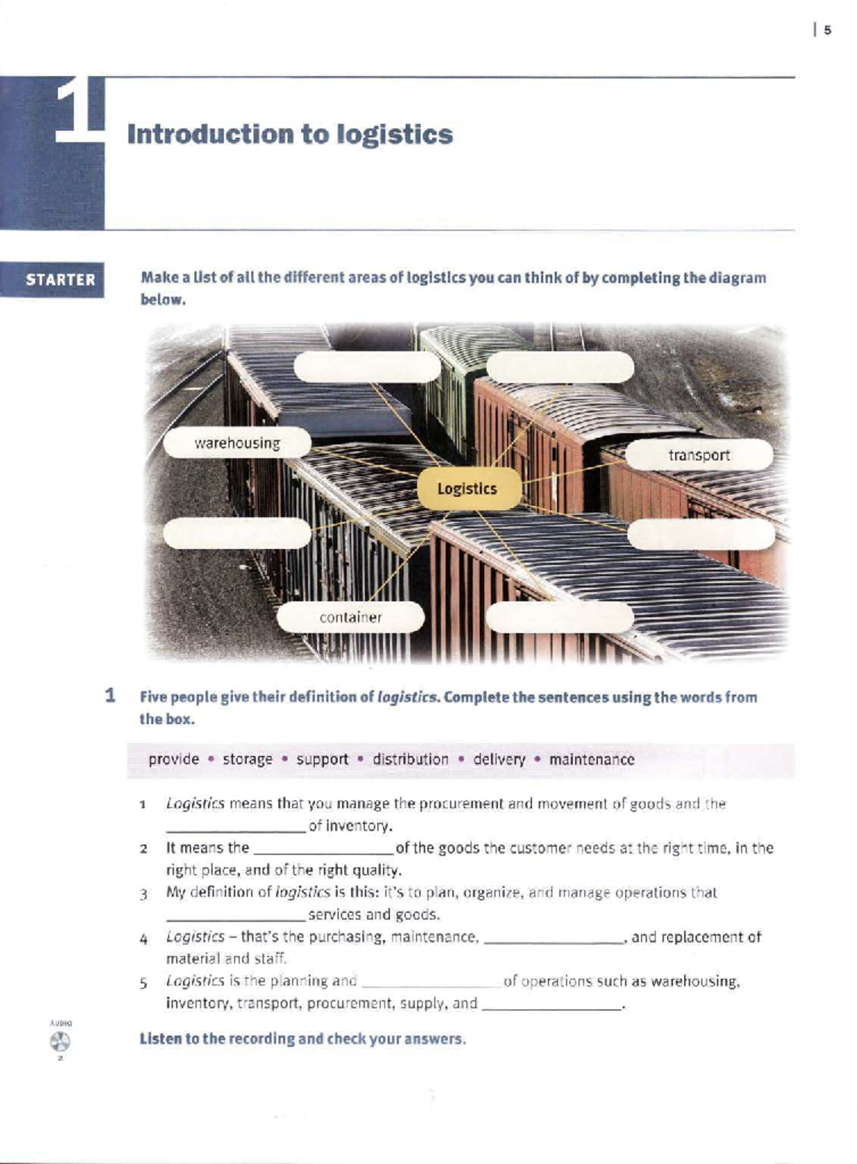 English for Logistics Units 1 to 3 mix - l s lntroduction to logistics ...