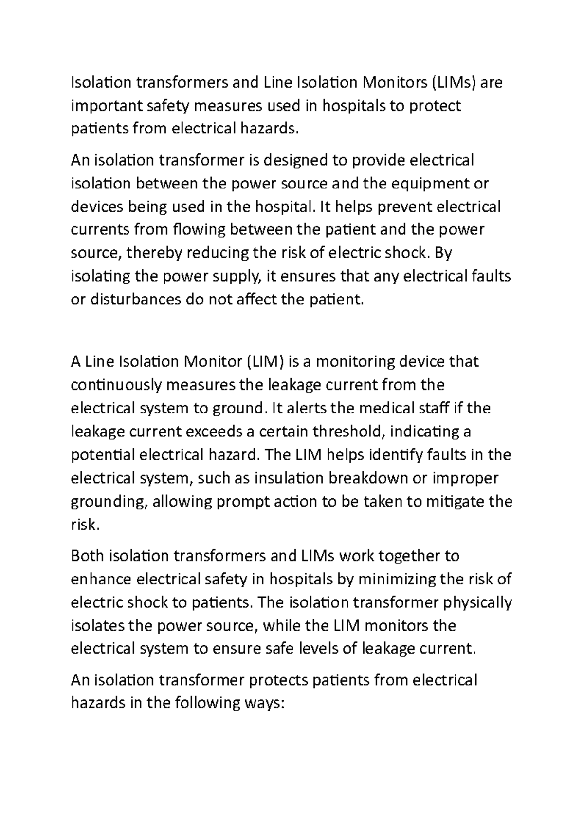 Bmi sem - bmi - Isolation transformers and Line Isolation Monitors ...