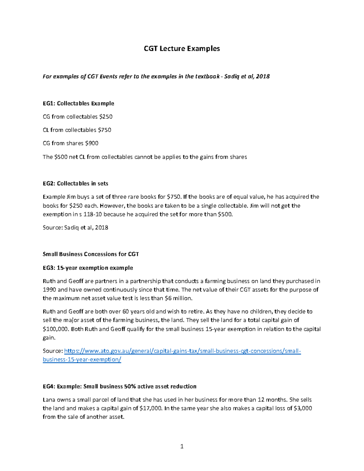 CGT lecture examples - CGT Lecture Examples For examples of CGT Events ...