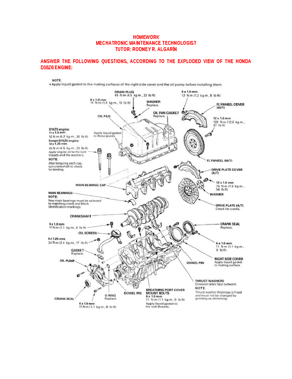 Homework- Exploded PLAN Information - Inglés - HOMEWORK MECHATRONIC ...