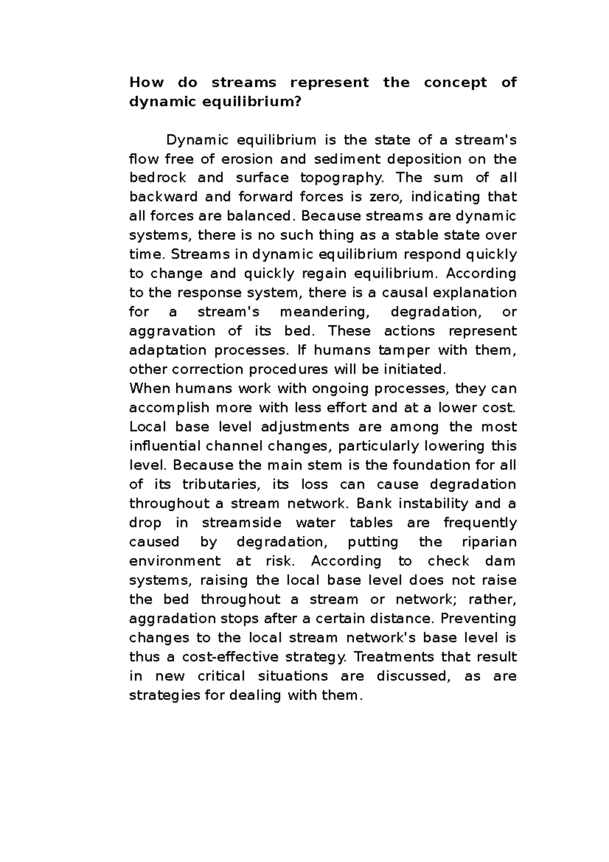 Fluvial Processes AND Landforms - How do streams represent the concept ...