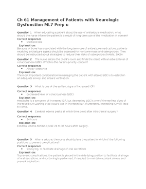 Chapter 60 Assessment of Neurologic Function - Question 1 See full question 2m 31s Report this ...