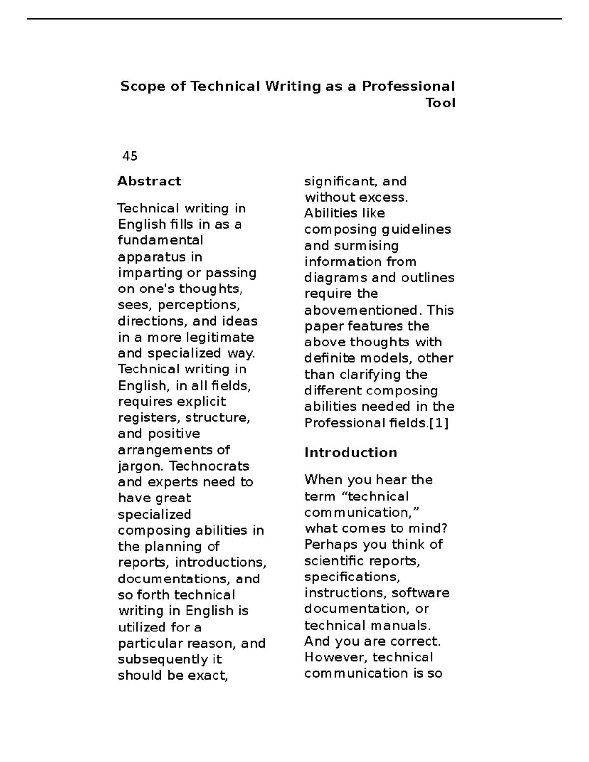 Scope of Technical Writing as a Professional Tool 45 - Scope of ...