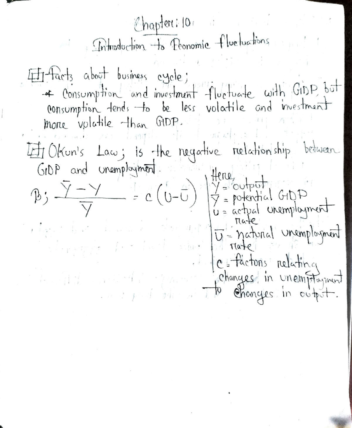 Chapter 10 Notes Hapter 10 Ntrodocthon Toonomielvetuctions Marts