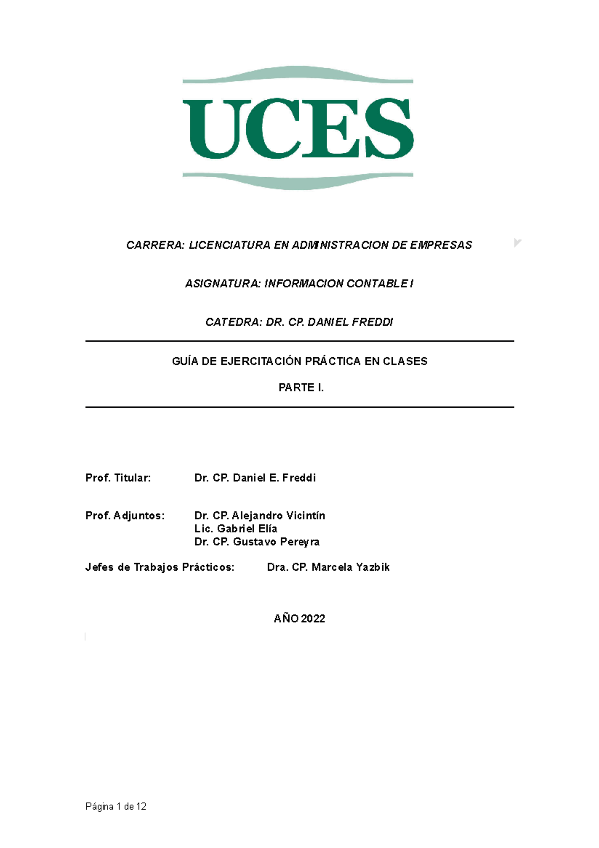 Explicaciones Guia Inf I 2021- Parte I- Igualdad Patrimonial. DF ...