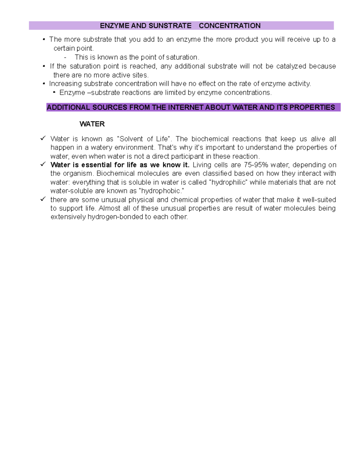 Enzyme AND Sunstrate Concentration - ENZYME AND SUNSTRATE CONCENTRATION The more substrate that ...