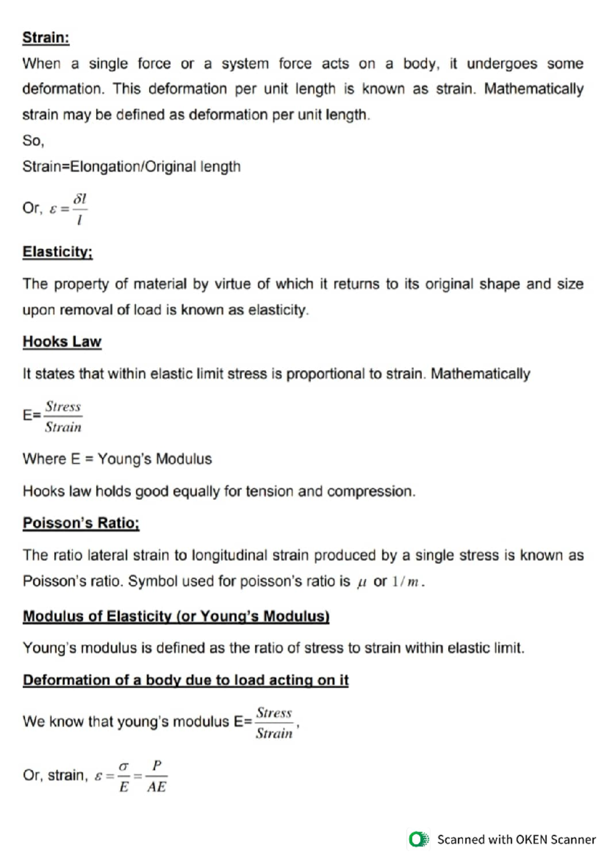 Strain - Solid Mechanics in Structural Engineering - Studocu