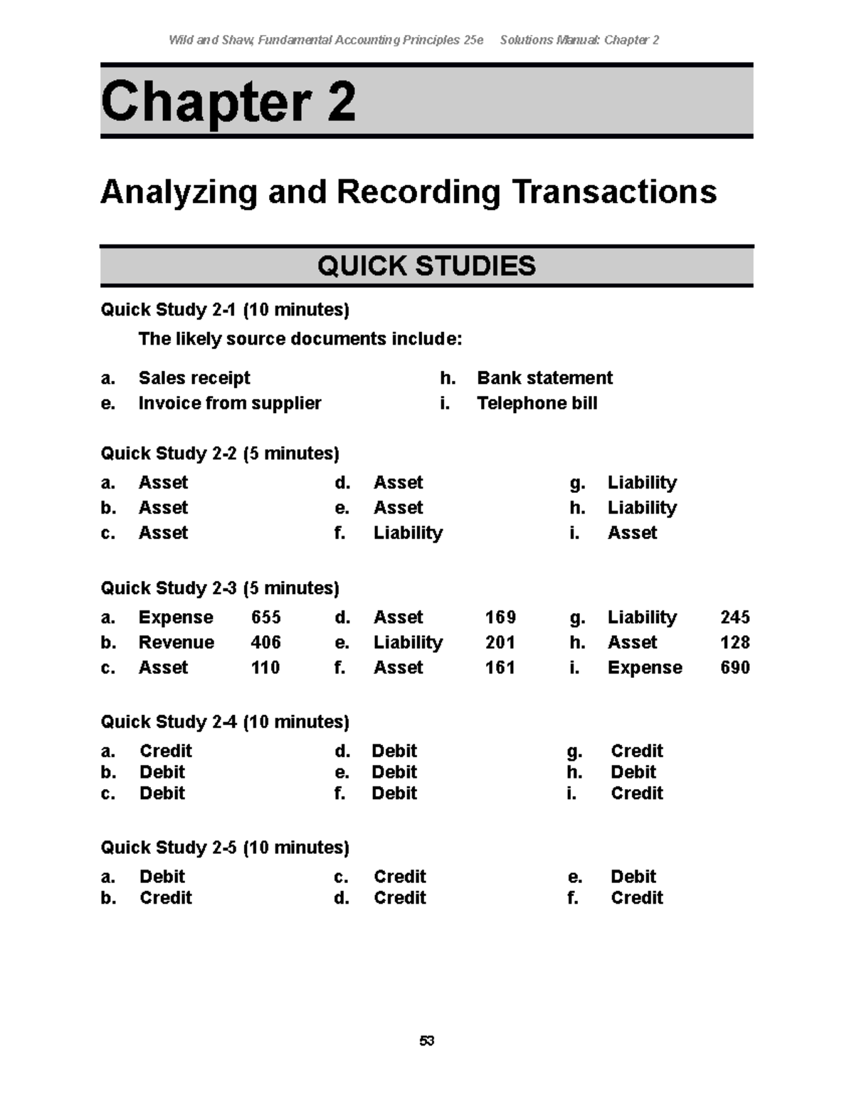 Wild FAP 25e SM Ch02 - Notes Chapter 2 - Chapter 2 Analyzing and ...