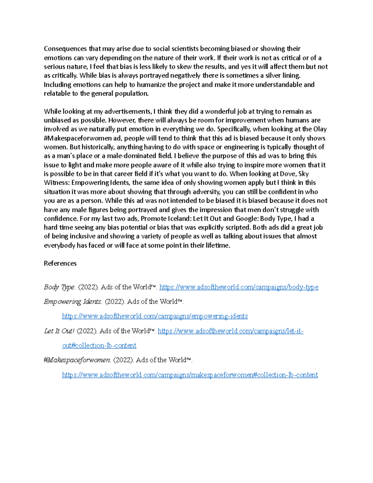2-1 Discussion Obectivty and Bias in the Social Sciences - Consequences ...