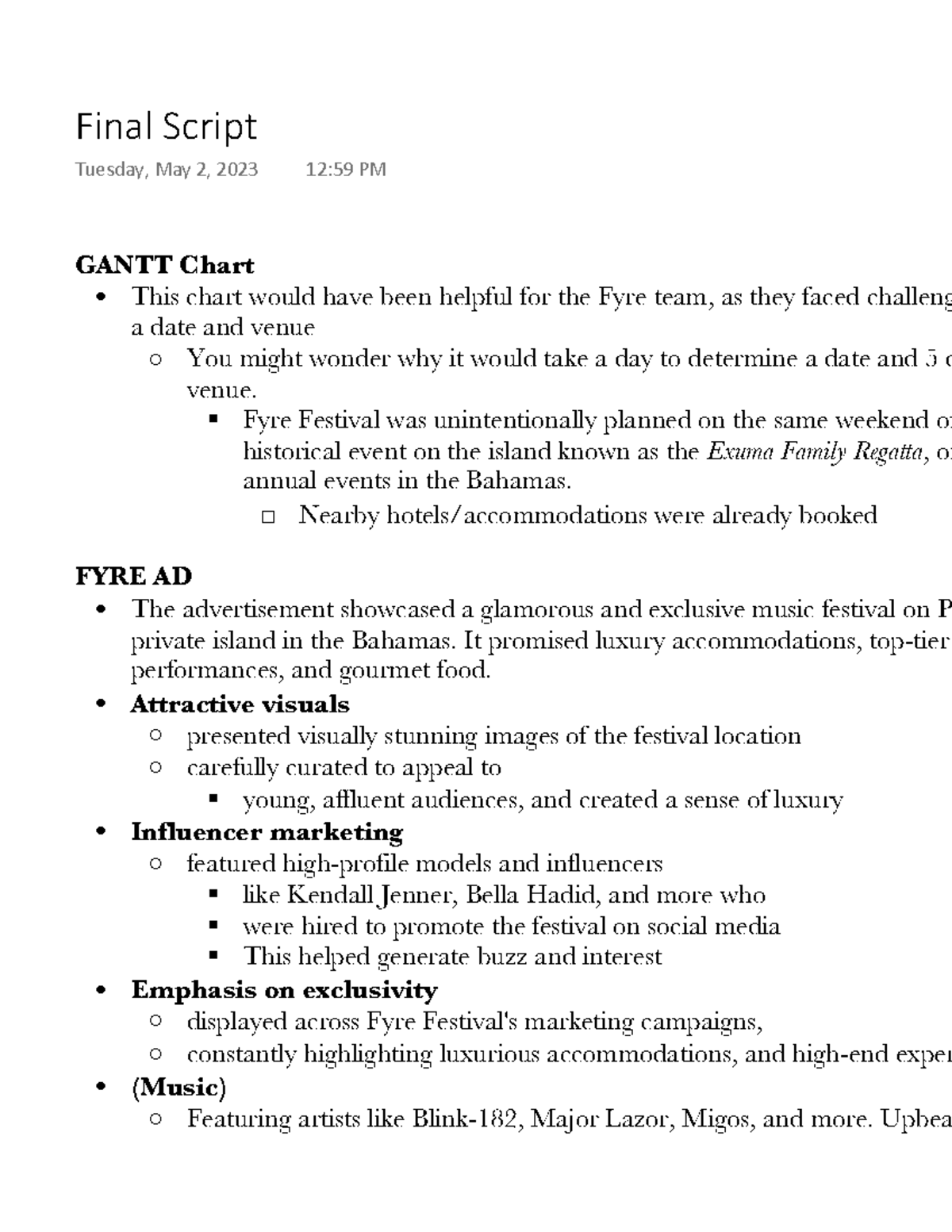 Final Script - PR - Public relations is the bridge between an ...