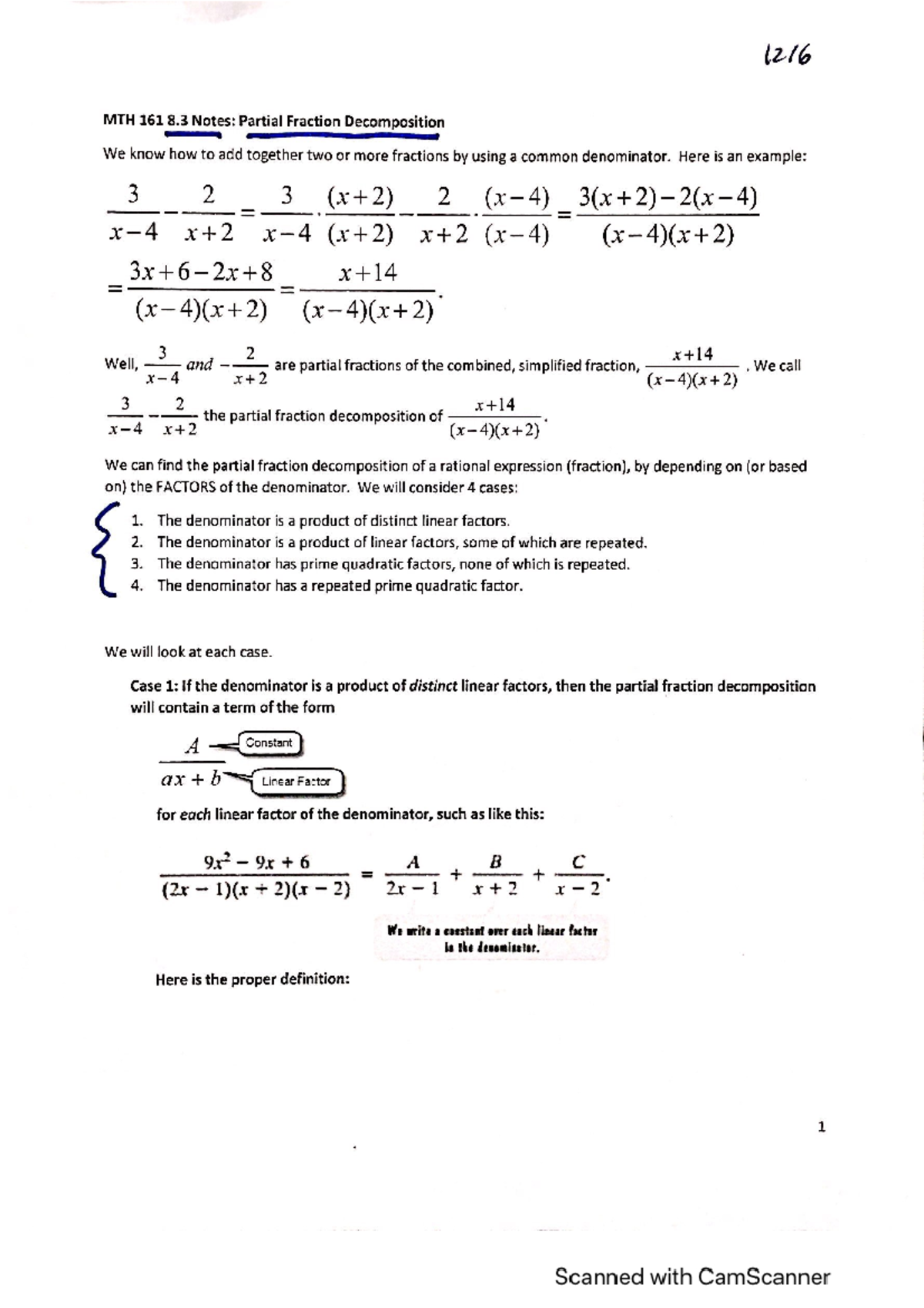 161 8.3 class scan - Notes - MTH 161 - Studocu