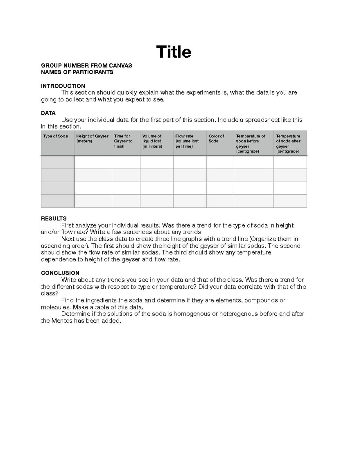 Mentos Report Template - Title GROUP NUMBER FROM CANVAS NAMES OF ...