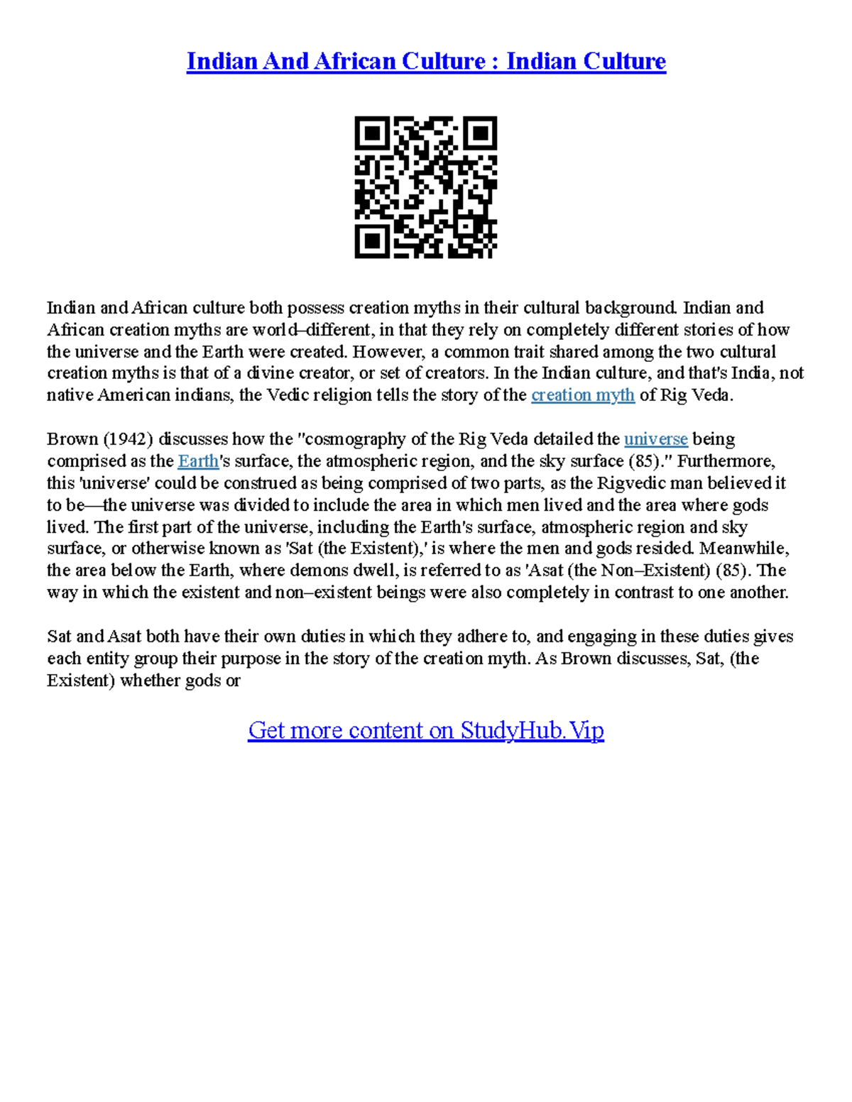 Essay About Indian Culture - Indian And African Culture : Indian ...
