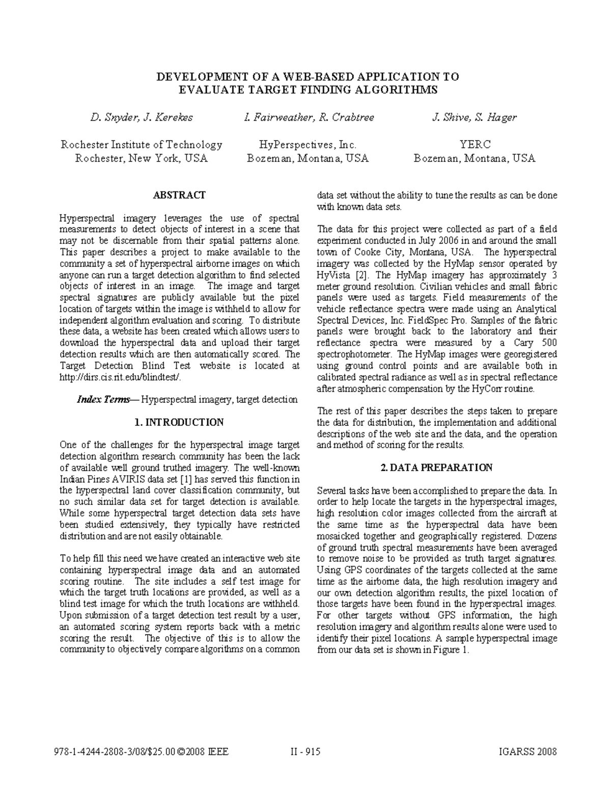 Development Of A Web Based Application To Development Of A Web Based Application To Evaluate