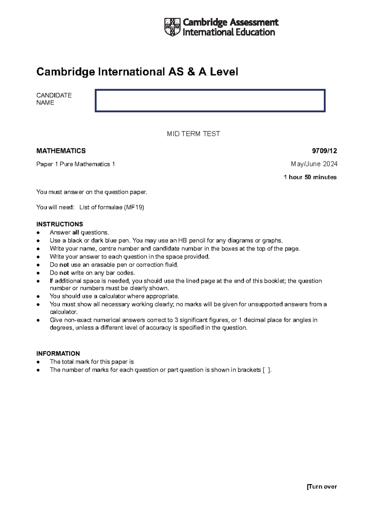 AS & A Level MATH - Foundational Mathematics - Cambridge International ...