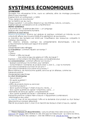 Introduction aux systèmes économique (studocu) - INTRODUCTION AUX ...