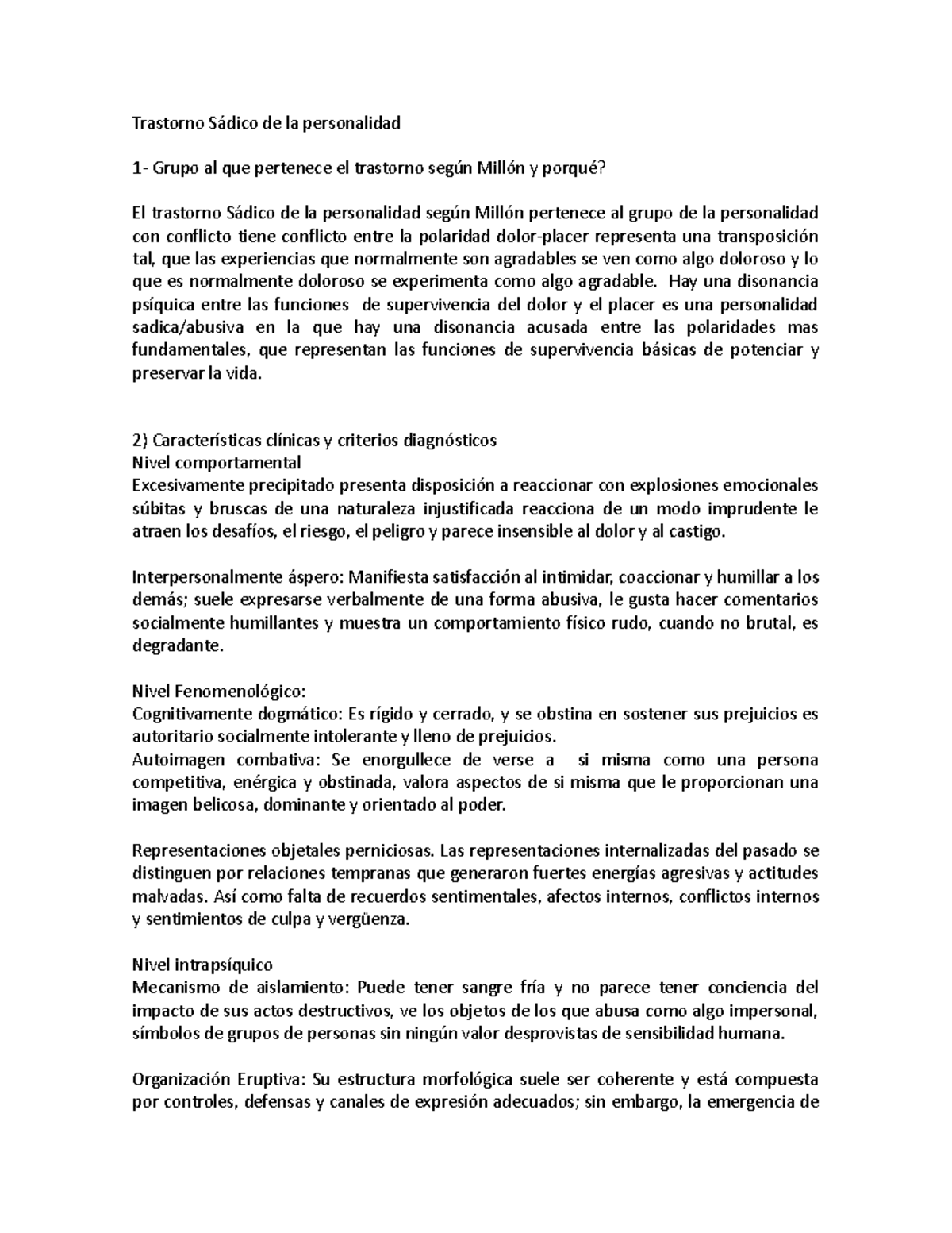Trastorno Sadico de la personalidad docx - Trastorno Sádico de la ...