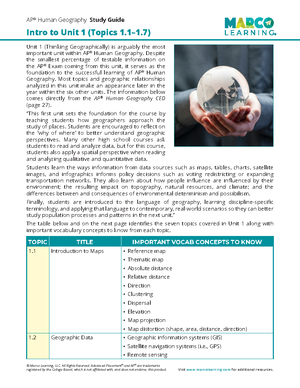 Chapter 1 APHG Notes - ★ 1 WHAT IS HUMAN GEOGRAPHY - exploring why ...