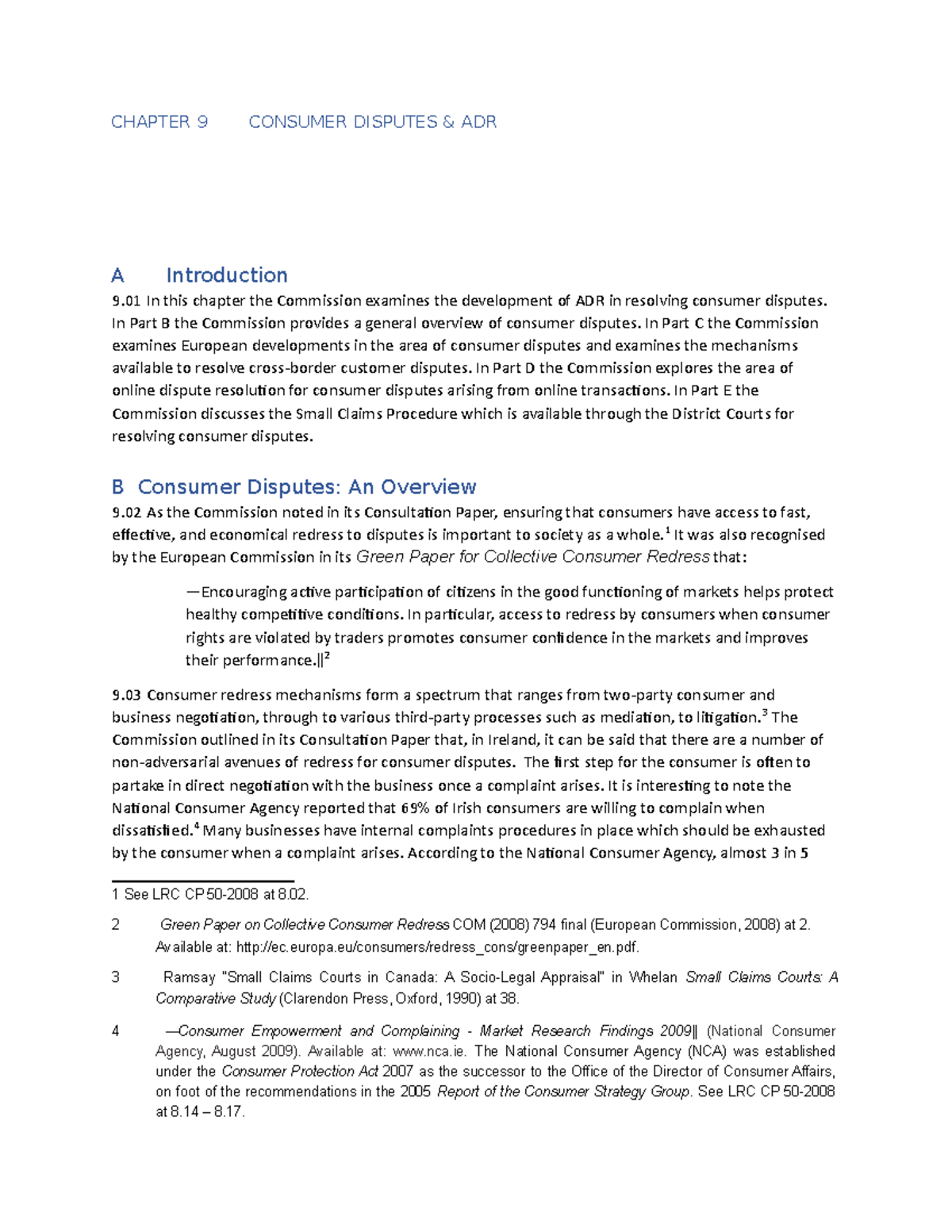 Dispute resolution m44 - CHAPTER 9 CONSUMER DISPUTES & ADR A ...