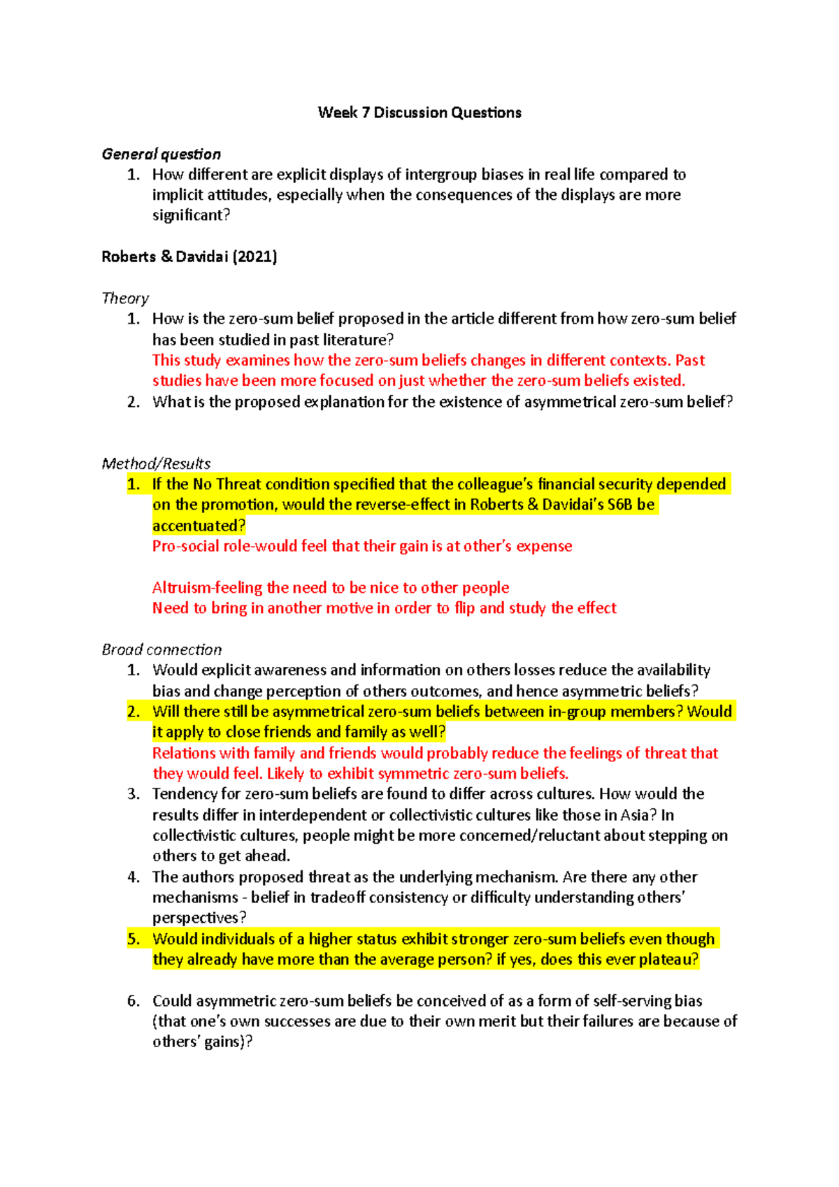 W8 discussion questions - Week 7 Discussion Questions General question ...