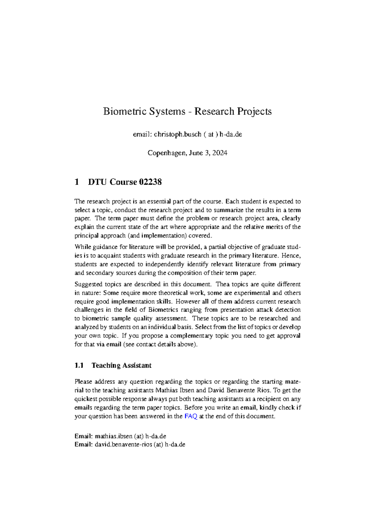 Syllabus-dtu-0 2238 - Syllabus-dtu-02238 - Biometric Systems - Research ...