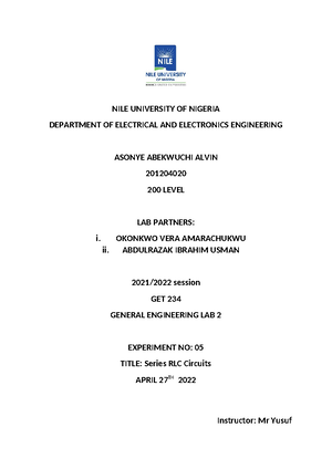 Applied elect project - S APPLIED ELECTRICITY LAB PROJECT REPORT ...