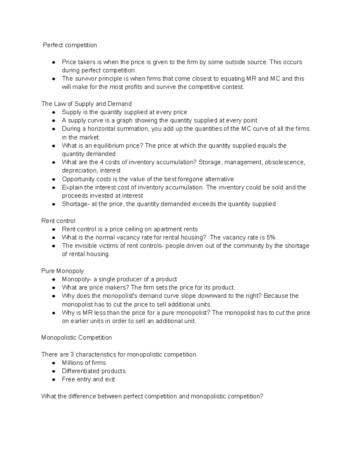 Oligopoly - Perfect competition Price takers is when the price is given ...