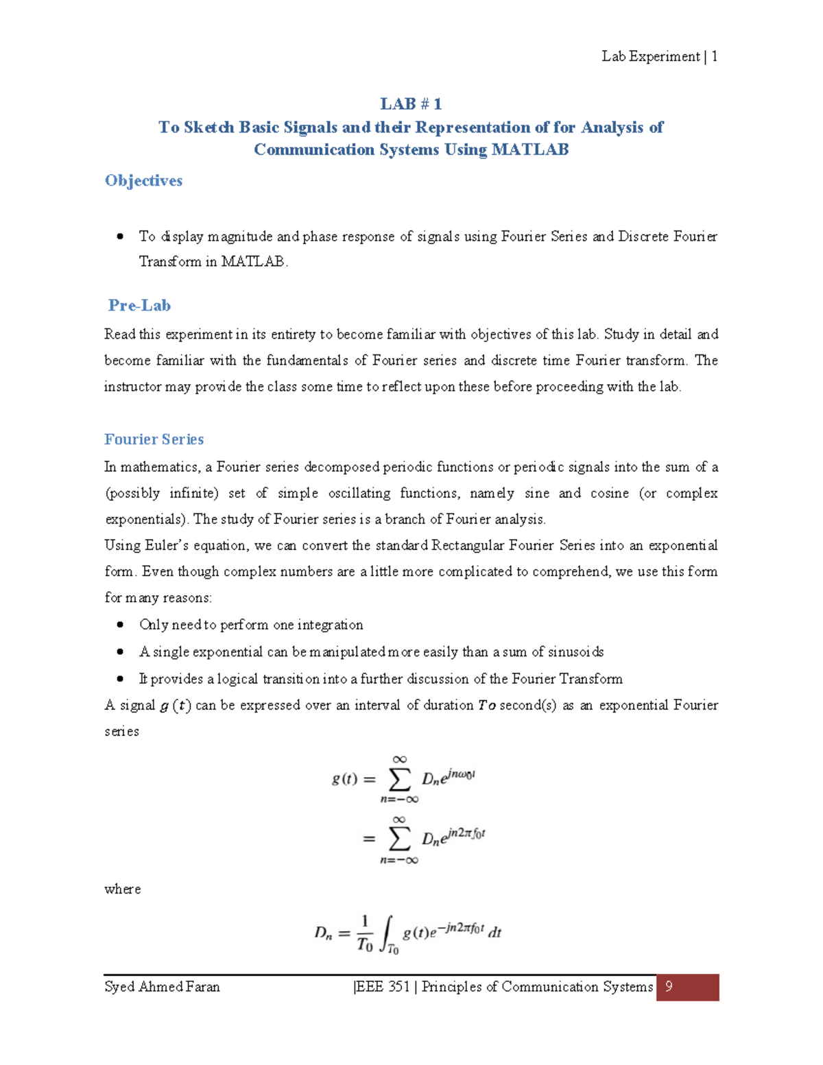 Lab 1 PCS - labs - LAB # 1 To Sketch Basic Signals and their ...