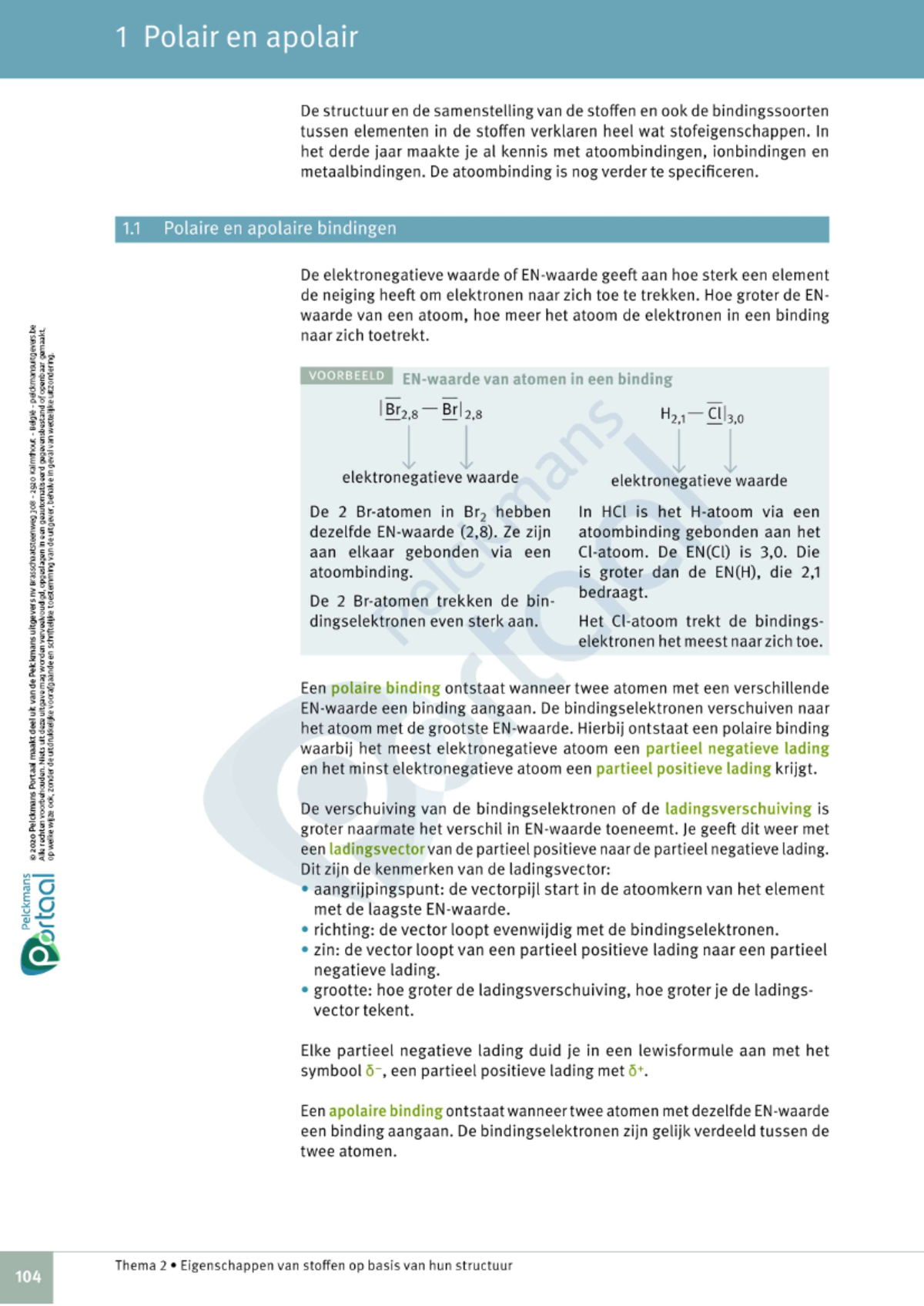 Binder 1 - Chemie H1-2 - 1 Polair en apolair De structuur en de ...
