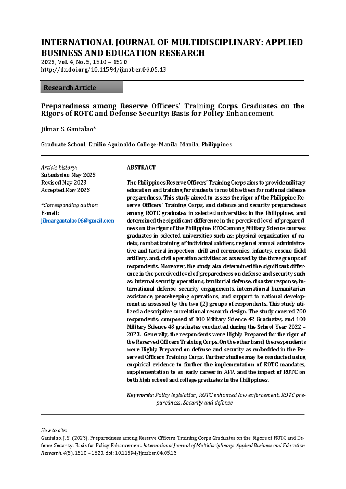 1027-Article Text-3054-1-10-20230520 - INTERNATIONAL JOURNAL OF MULTIDISCIPLINARY: APPLIED ...