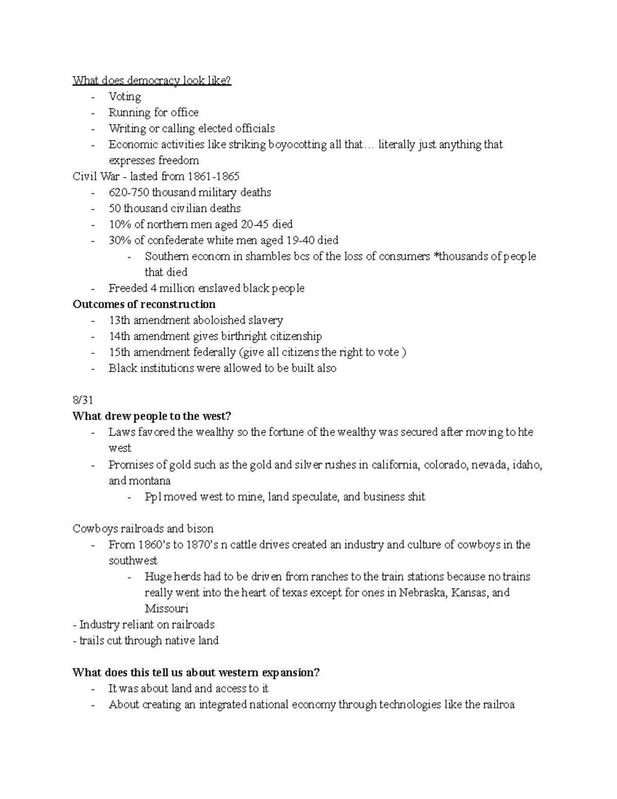 Hist 104 (Week 1 Notes) - Structures of government etc - What does ...