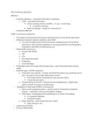 Learning objectives - Learning Disabilities – test # Learning ...