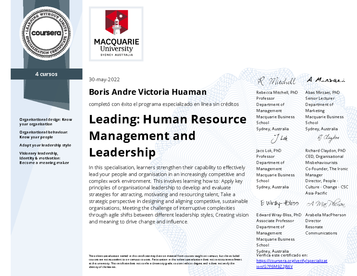 Coursera - apuntes - 4 cursos Organisational design: Know your ...