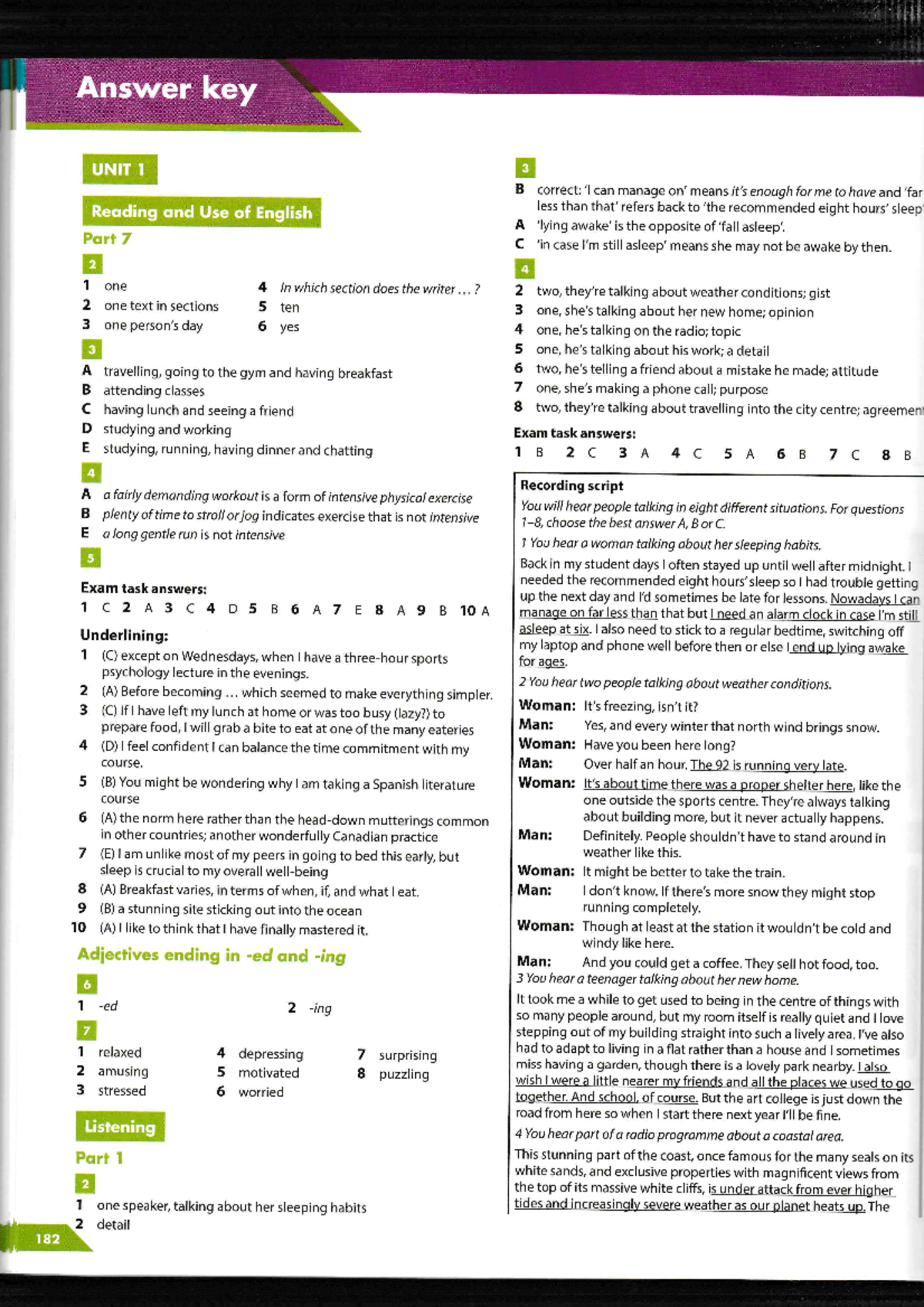 English Answer KEY - Respuestas libro de inglés para las relaciones ...