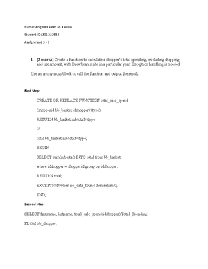 Assignment 1 - Produce a list of all customer names in which the first letter of the first and ...